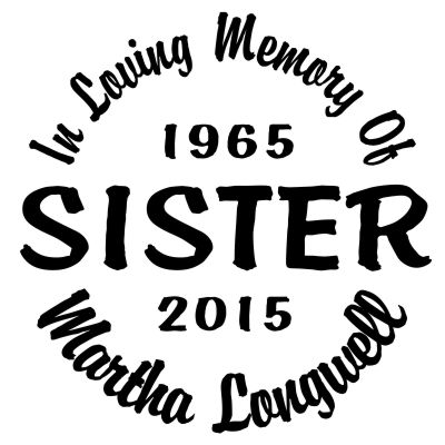 BROTHER Custom Memorial Die-Cut Vinyl Car Decal - Designer Series ...